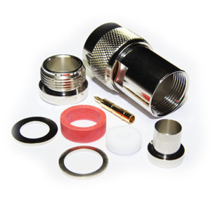 N Type Solder / Top Hat Clamp Plug – COAX Connectors